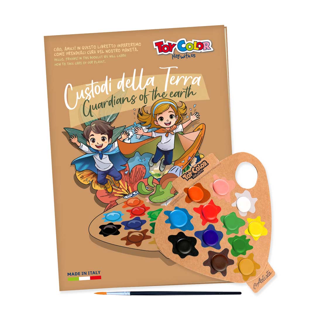 Coloring book + eco-friendly palette pack – Toy Color by Pasuto Srl