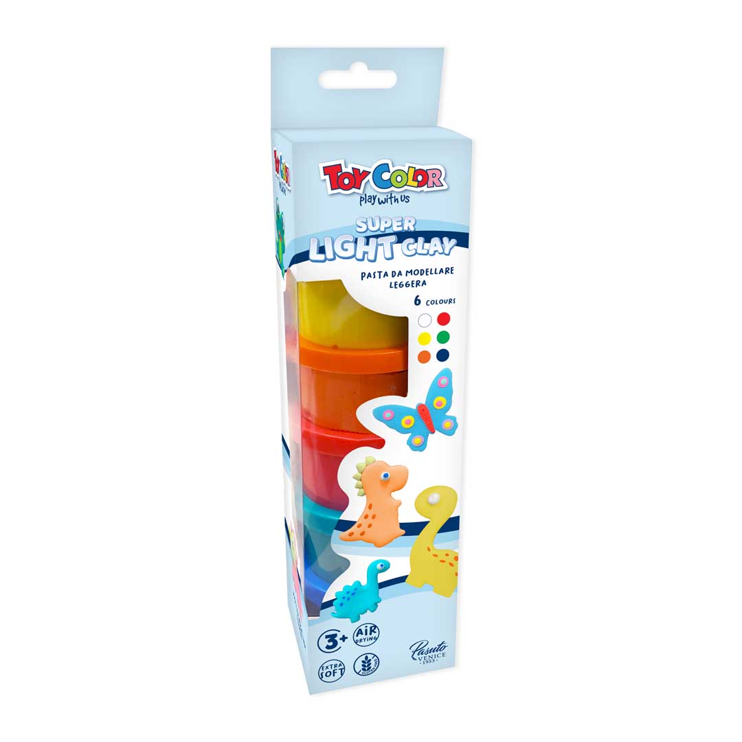 Super Light Clay - 6 pcs 20 gr – Toy Color by Pasuto Srl
